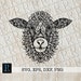 Mandala Sheep SVG File, Zentangle Sheep Cricut SVG Design, Animal SVG ...