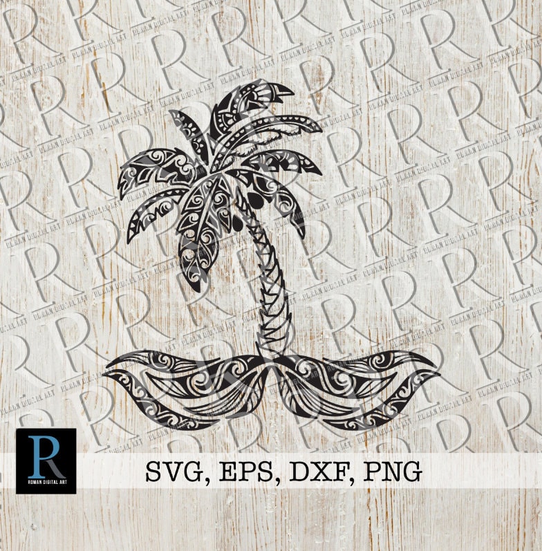 Mandala Palm Tree SVG Zentangle Palm Tree SVG Summer SVG | Etsy