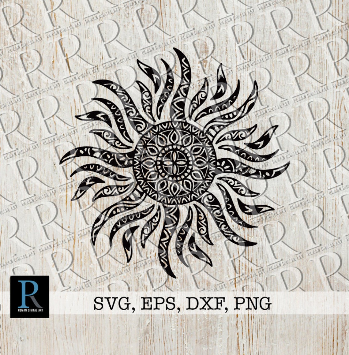 Mandala Sun SVG File Zentangle Sun SVG Sun Cut File Mandala - Etsy