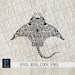 Mandala Manta Ray SVG Cut File for Cricut Crafting, Zentangle Manta Ray ...