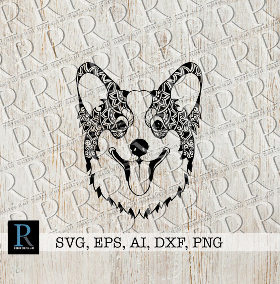Corgi Mandala SVG Cricut, Corgi SVG File, Zentangle Corgi SVG, Corgi ...