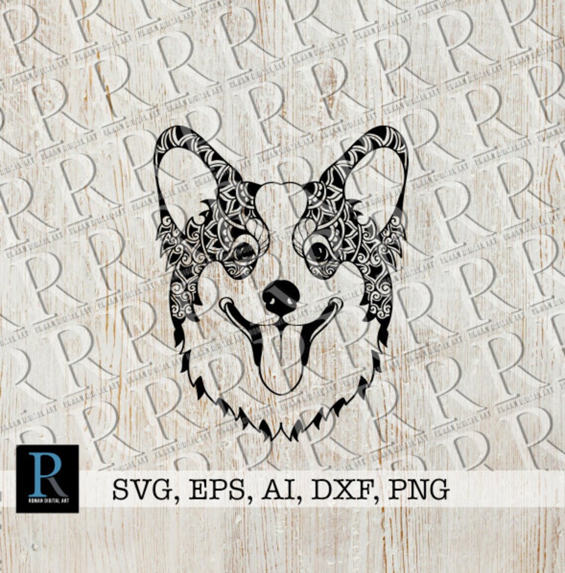 Corgi Mandala SVG Cricut Corgi SVG File Zentangle Corgi SVG - Etsy