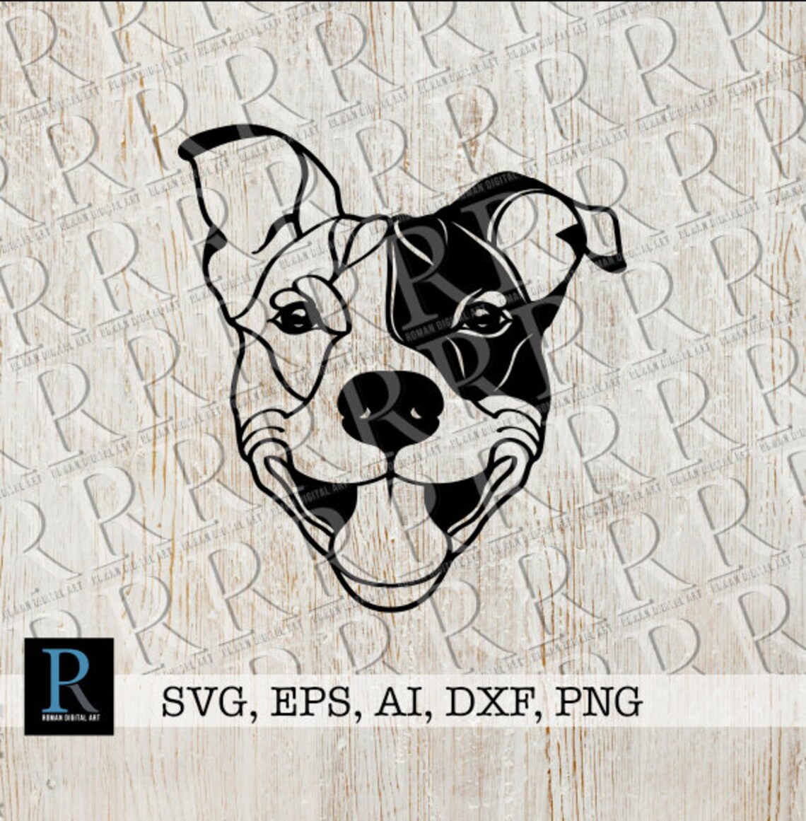 Pit Bull SVG File Pit Bull Cut File Single Layered - Etsy