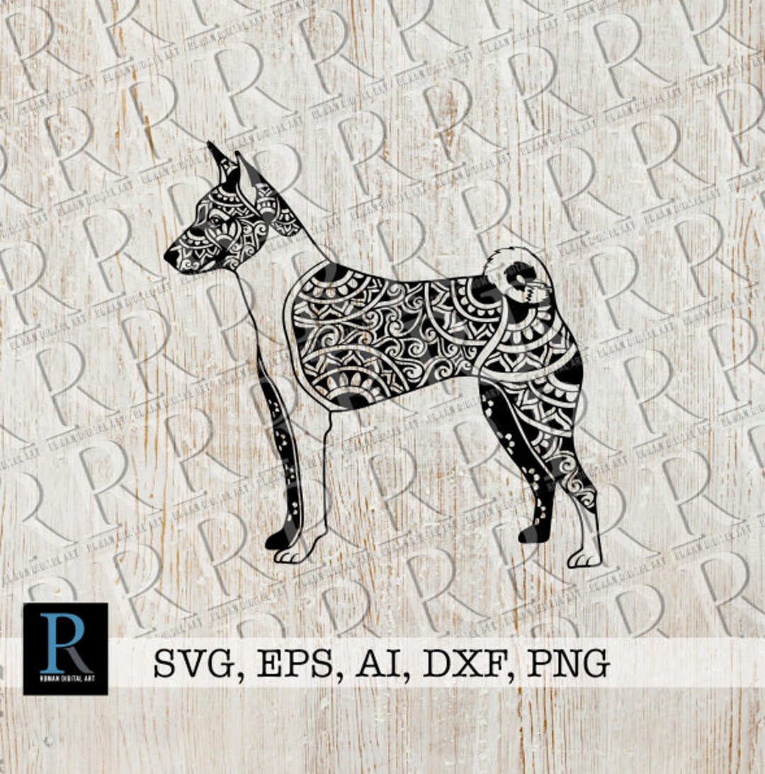 Zentangle Basenji SVG File, Mandala Basenji Cut File, Single Layered - Etsy