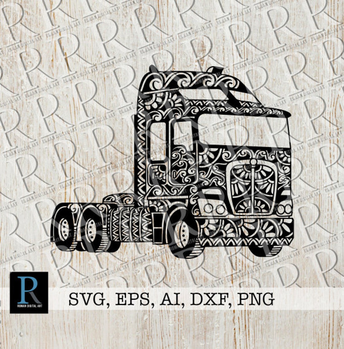 Zentangle Truck SVG Mandala Truck SVG Truck SVG File | Etsy