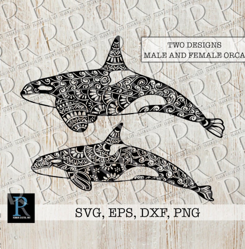 Mandala Orca SVG File Killer Whale Cut File Zentangle Orca - Etsy Australia