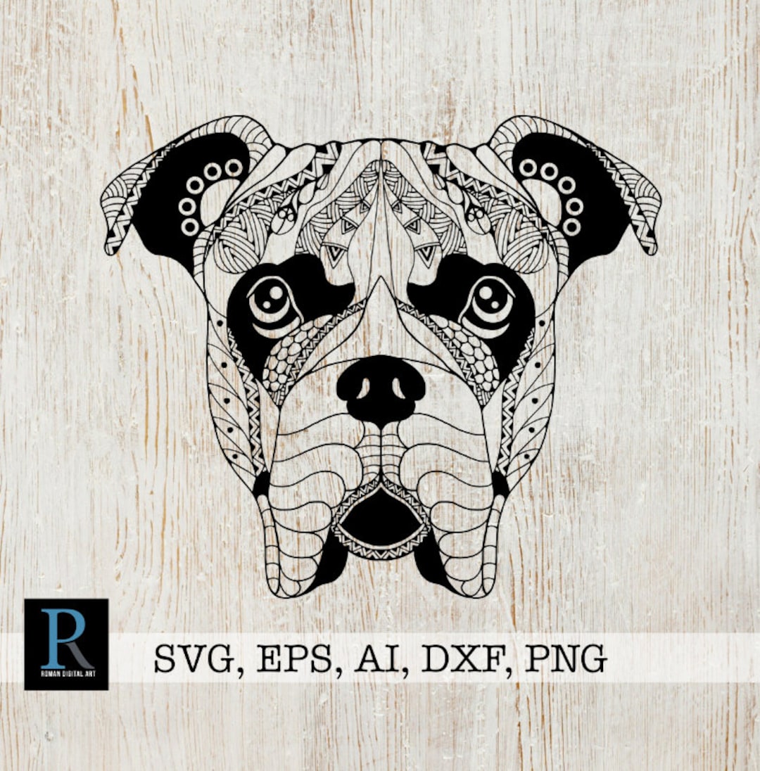 Boxer SVG File Cricut Zentangle, Mandala Dog Cut File, Boxer SVG T ...