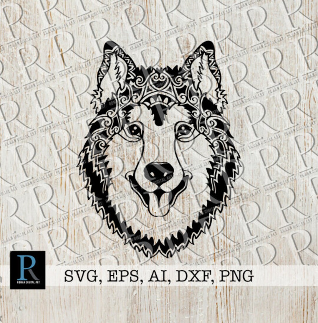 Zentangle Alaskan Malamute SVG Mandala Alaskan Malamute SVG - Etsy