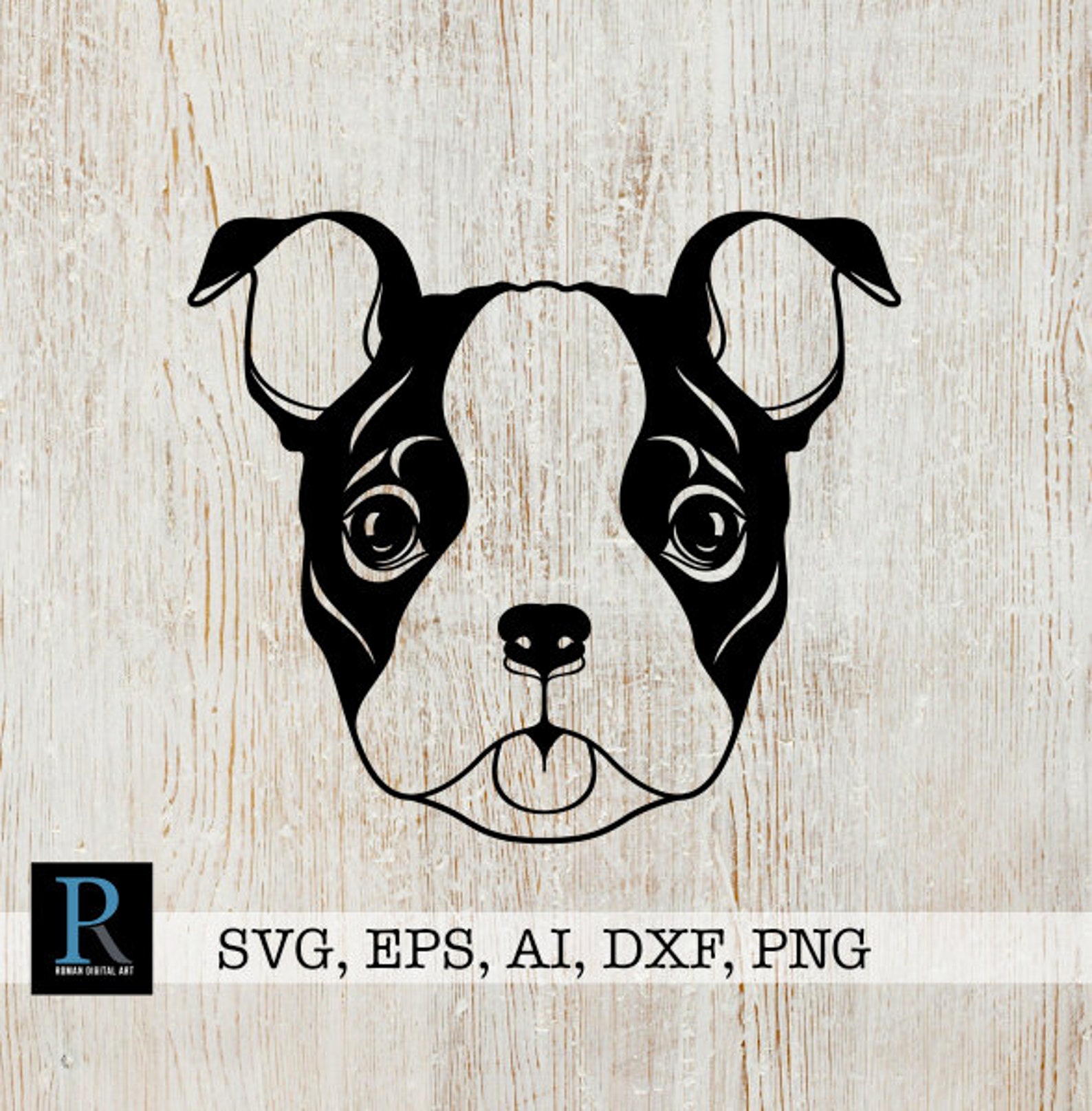 Boston Terrier SVG Boston Terrier Cut File Boston Terrier - Etsy