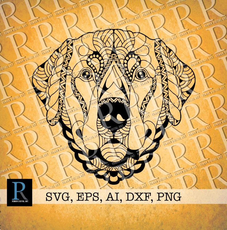 Zentangle Labrador SVG Mandala Labrador SVG Single Layered - Etsy