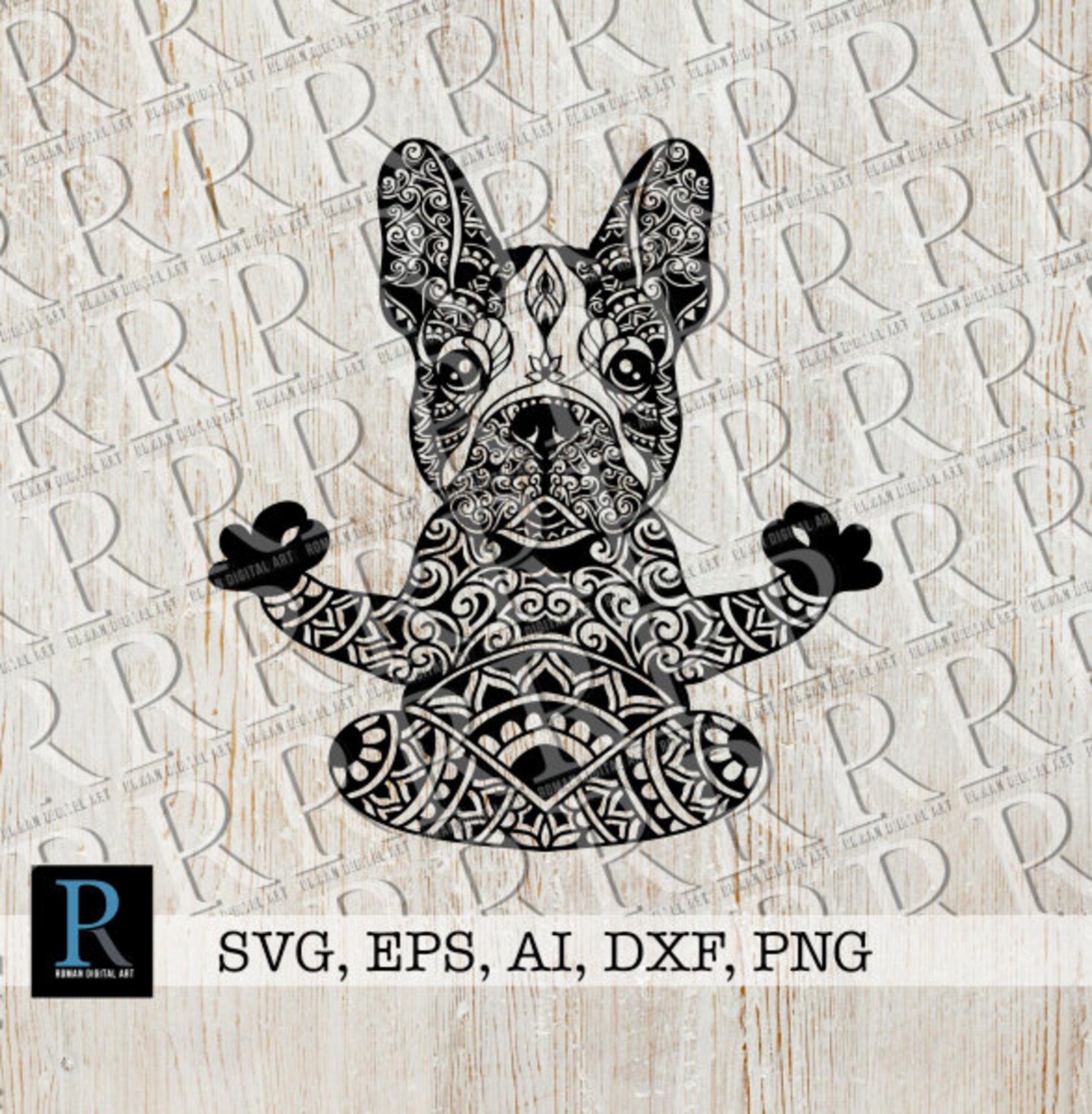 Mandala French Bulldog SVG Yoga French Bulldog SVG | Etsy