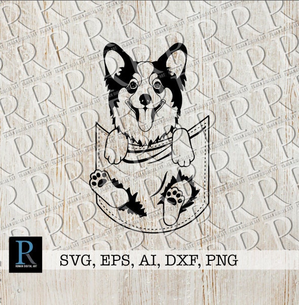 Corgi Dog SVG File Corgi Pocket SVG Corgi Cut File Dog - Etsy