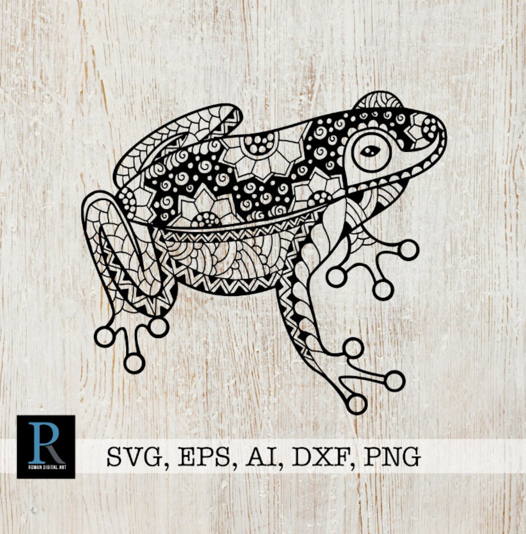 Zentangle Frog SVG, Mandala Frog SVG, Frog for Cricut, Zentangle for ...
