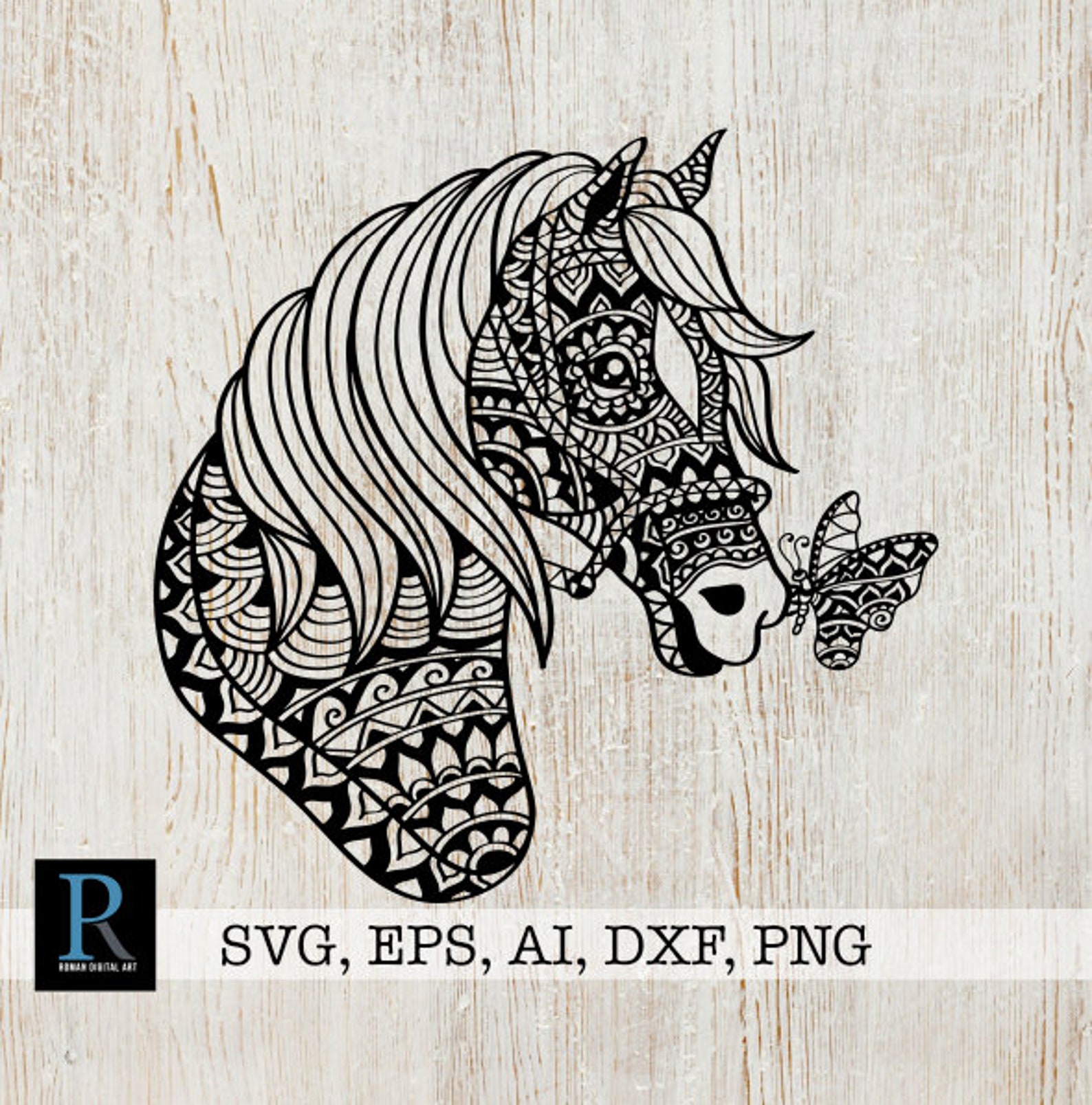 Horse SVG Cut File Mandala Horse SVG Horse Cricut SVG - Etsy