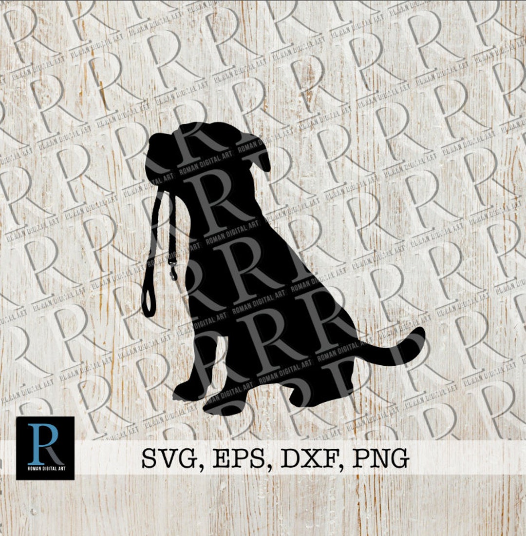 Pitbull Sitting With Leash SVG, Pit Bull Holding Lead SVG, Cricut SVG ...