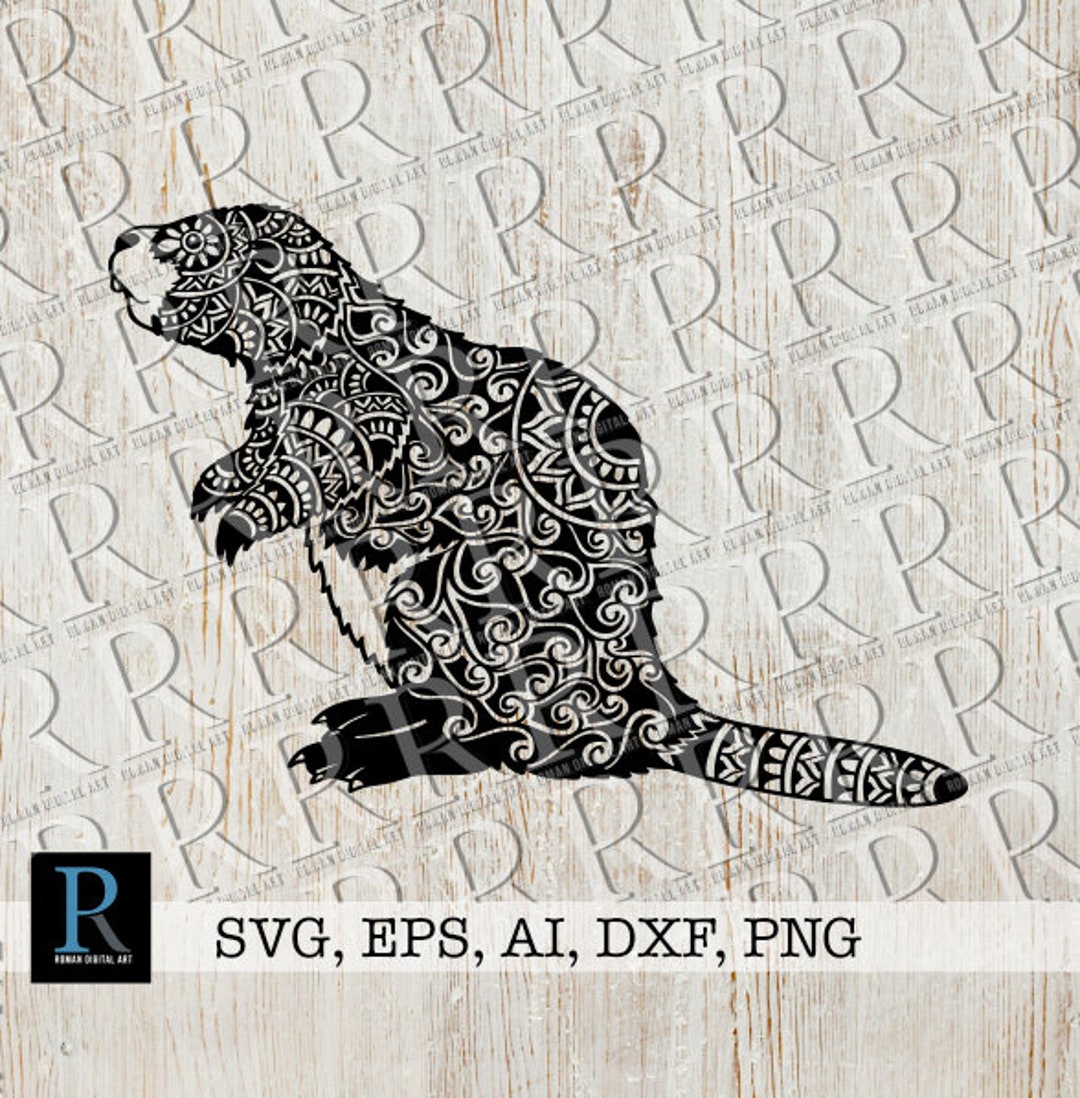 Zentangle Beaver SVG, Mandala Beaver SVG, Beaver Clipart, Beaver Svg ...