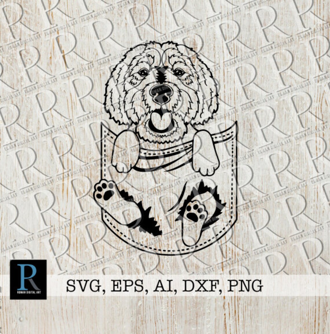 Golden Doodle Dog SVG File Goldendoodle Cut File Dog SVG Cut | Etsy