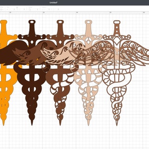 3D Multilayered Mandala SVG Caduceus, Layered Caduceus, Medical SVG ...