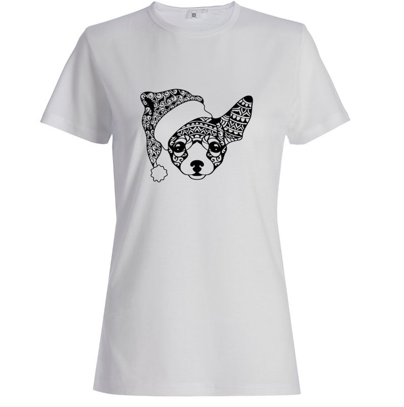 Zentangle Chihuahua Santa SVG Chihuahua Dog Christmas SVG - Etsy