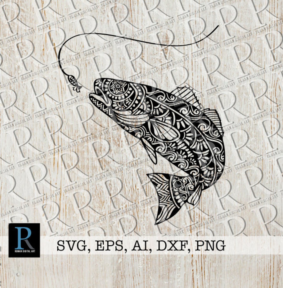 Zentangle Redfish SVG Mandala Redfish SVG Redfish SVG File | Etsy
