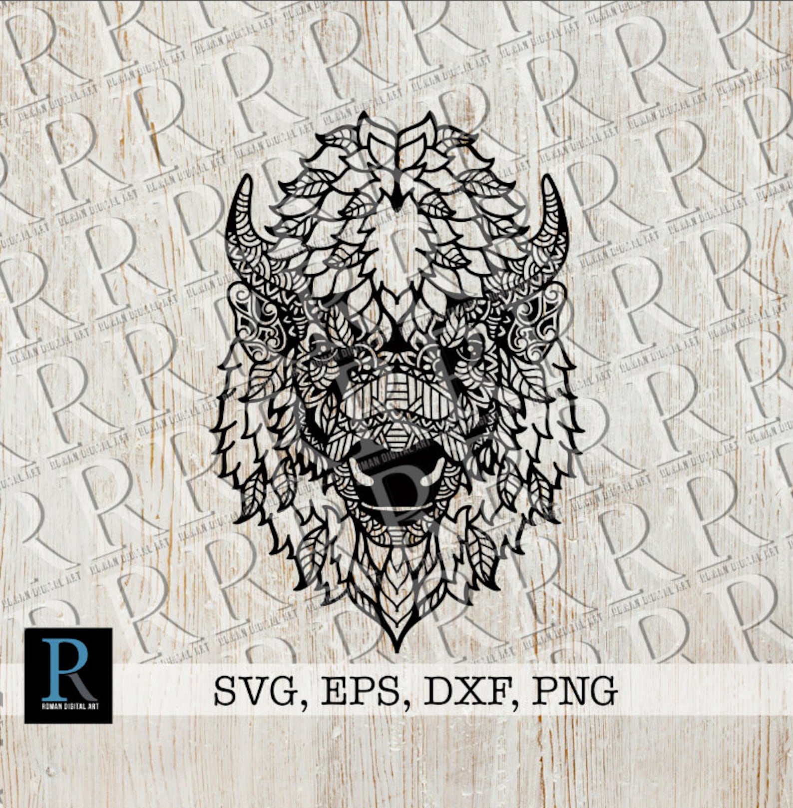Bison SVG File Mandala Bison Cut File Buffalo Clipart Bison - Etsy