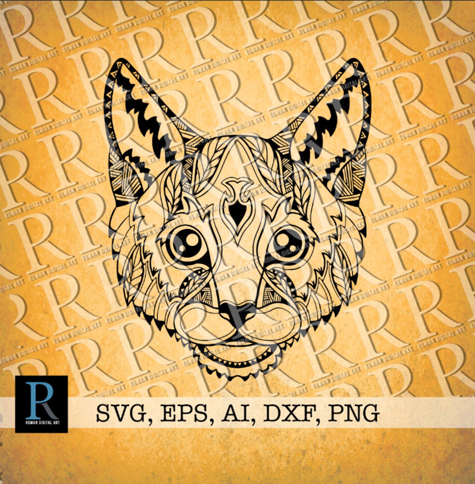 Zentangle Cat SVG Mandala Cat SVG Single Layered - Etsy