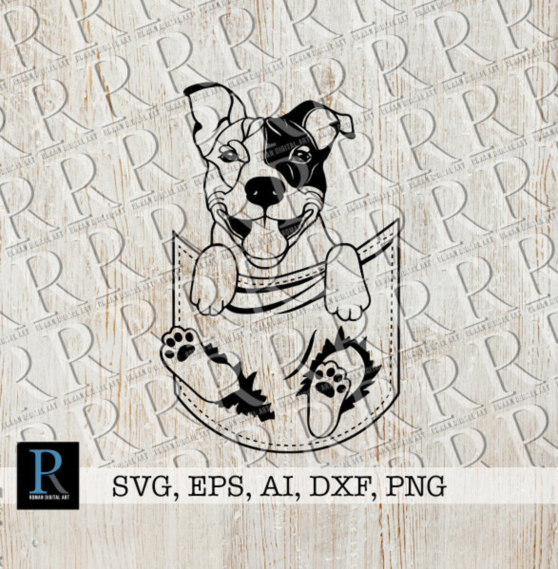 Pit Bull SVG File for Cutting Vinyl on Cricut and Silhouette - Etsy