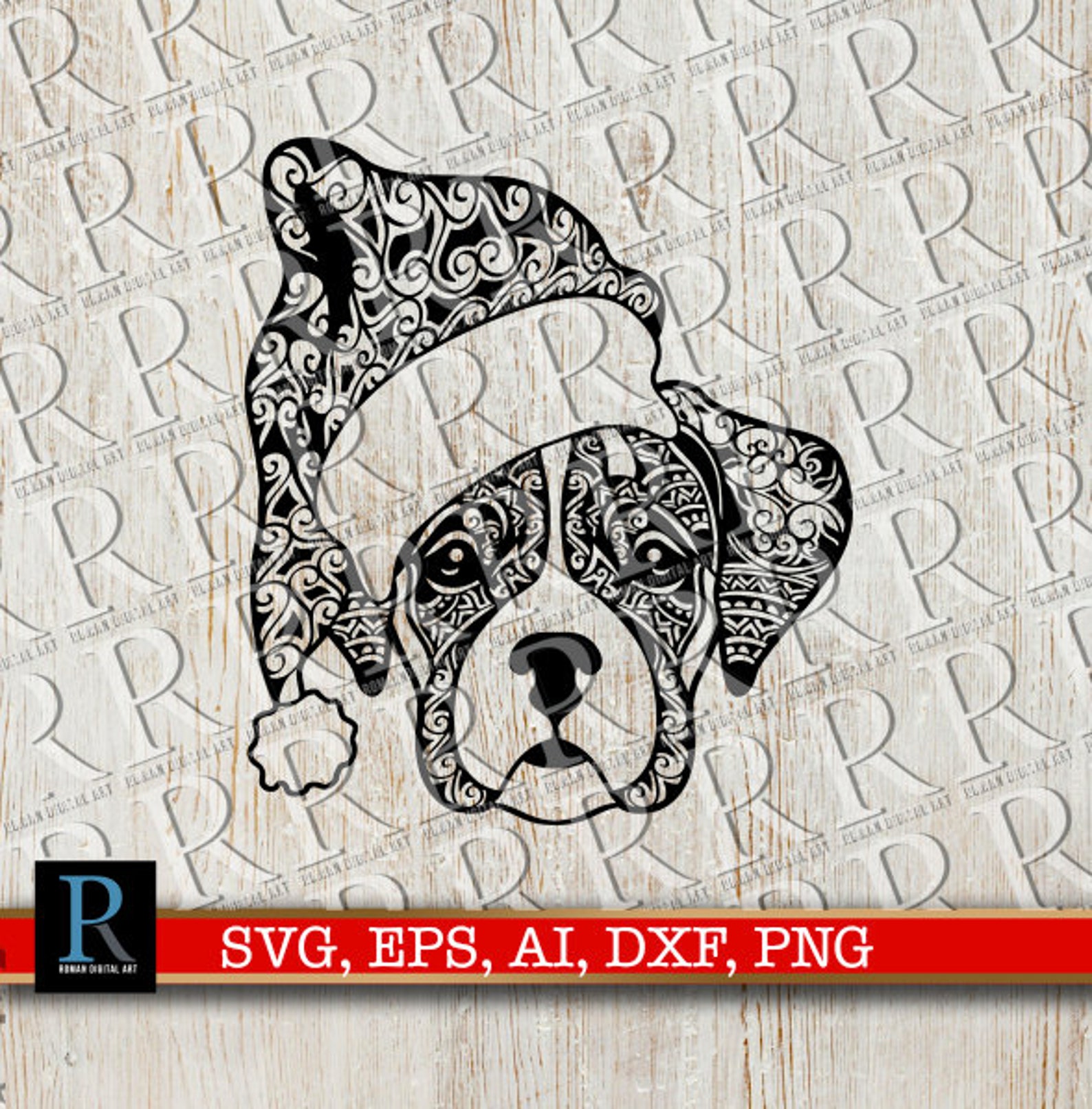 Boxer Dog SVG Boxer SVG File Christmas Boxer SVG Boxer | Etsy