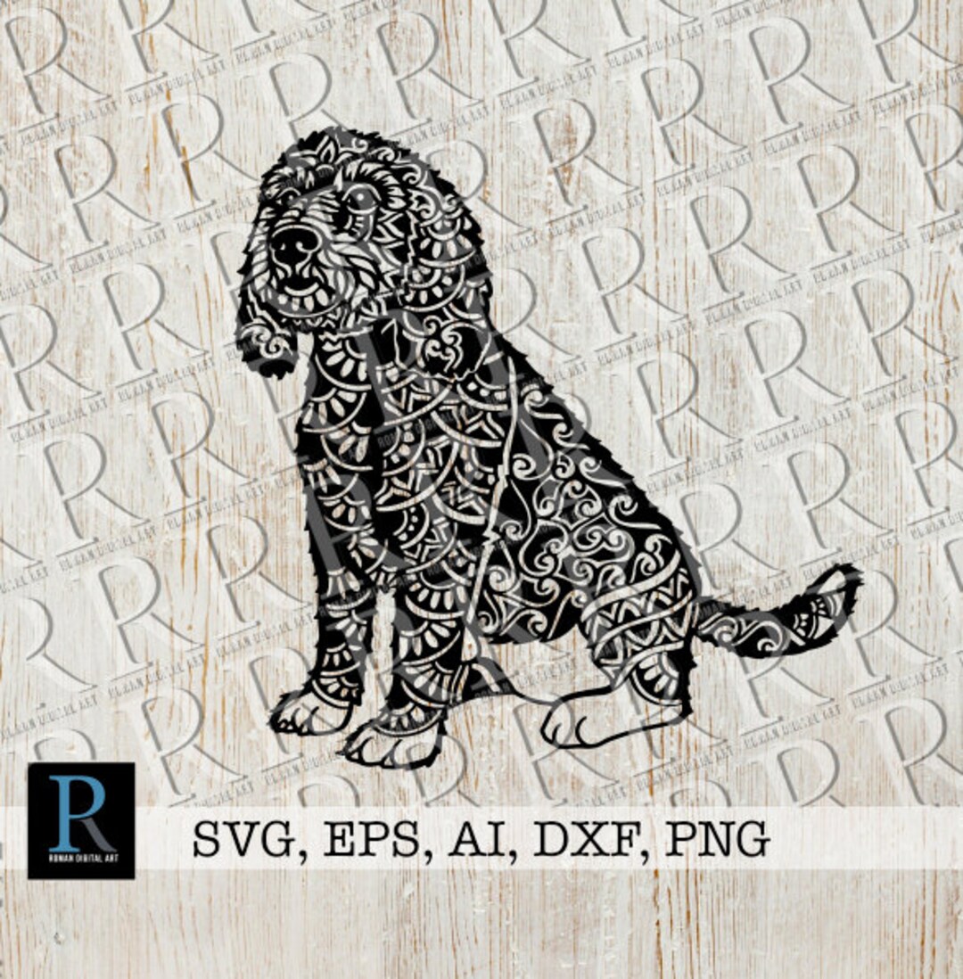 Goldendoodle SVG File, Zentangle Golden Doodle, Mandala Doodle SVG ...