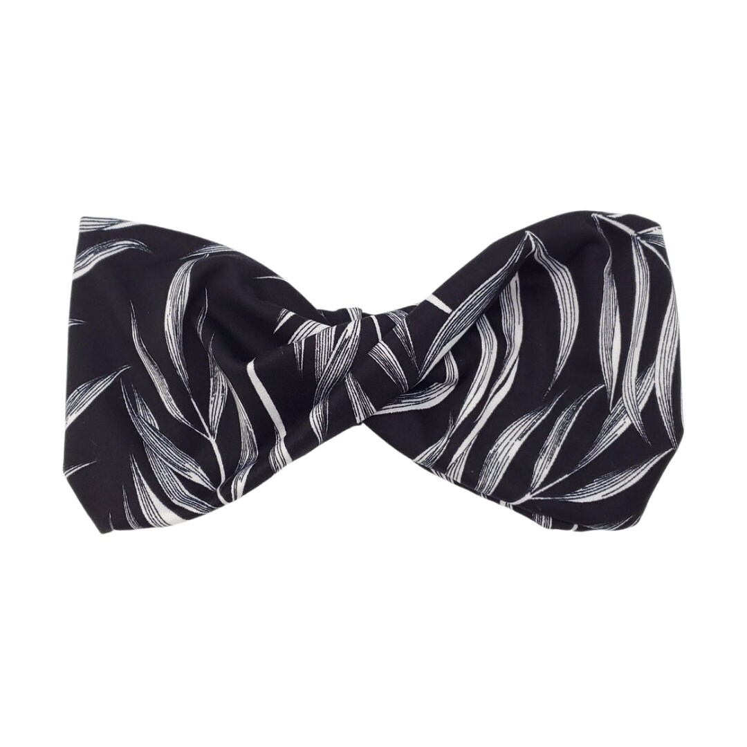 Black Palm Tree Large Twist Headband, Headbands for Women, Nurse ...