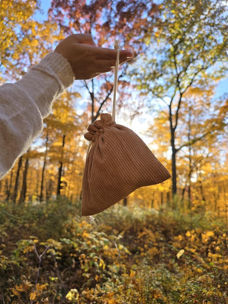 Handmade Corduroy Drawstring Pouch: Jewelry, Makeup Gift Bag - Etsy