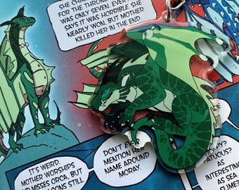 Tsunami and Riptide Wings of Fire WOF Acrylic Charm - Etsy