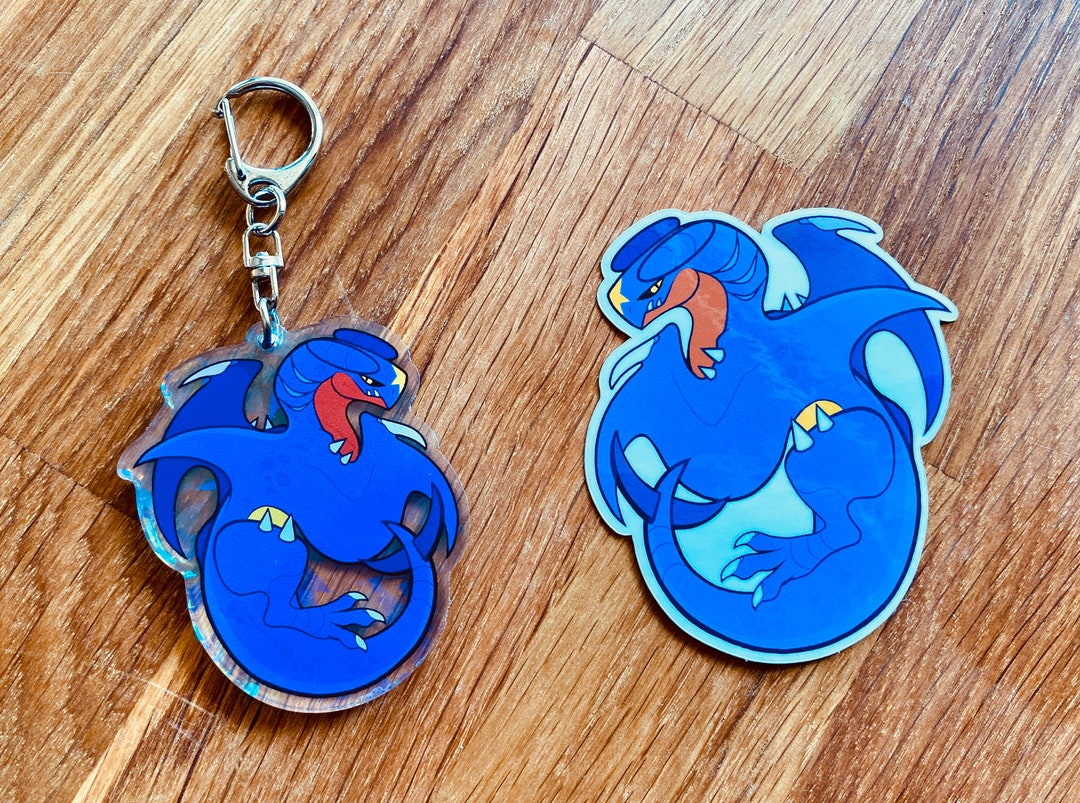 Pokemon: Garchomp [CHARM + STICKER] - Etsy