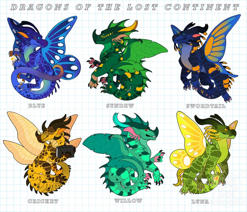 Wings of Fire: Dragons of the Lost Continent CHARMS - Etsy
