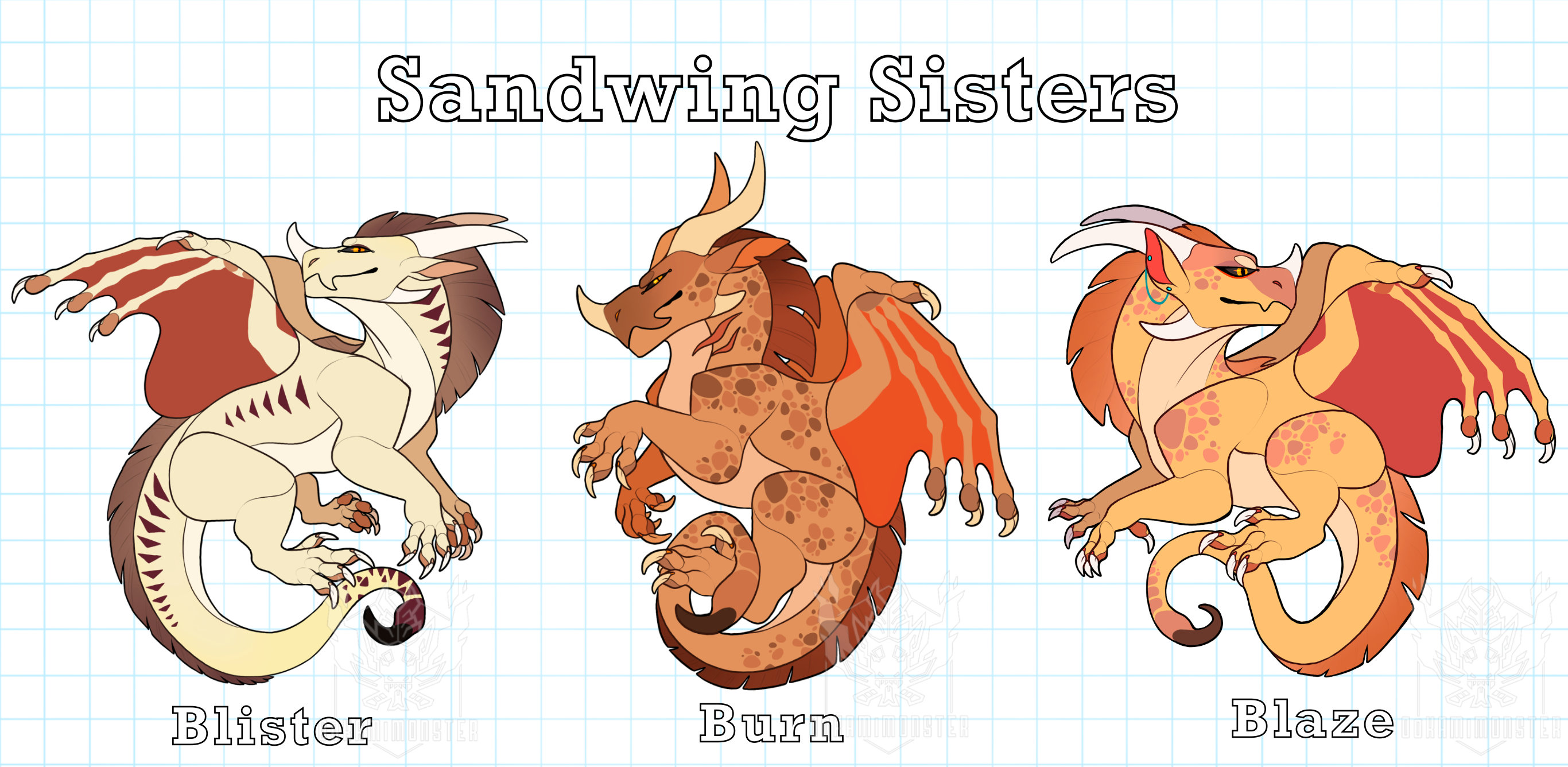 Wings of Fire: Sandwing Sisters CHARMS - Etsy Australia