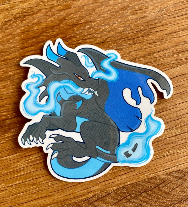 Pokemon: Mega Charizard X&Y CHARM STICKER | Etsy