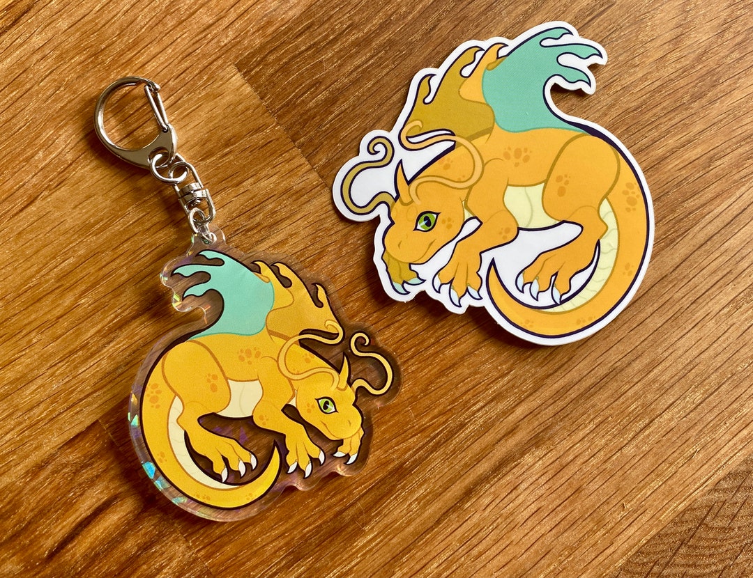 Pokemon: Dragonite [CHARM + STICKER] - Etsy