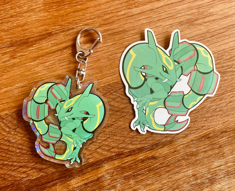 Pokemon: Rayquaza CHARM STICKER - Etsy