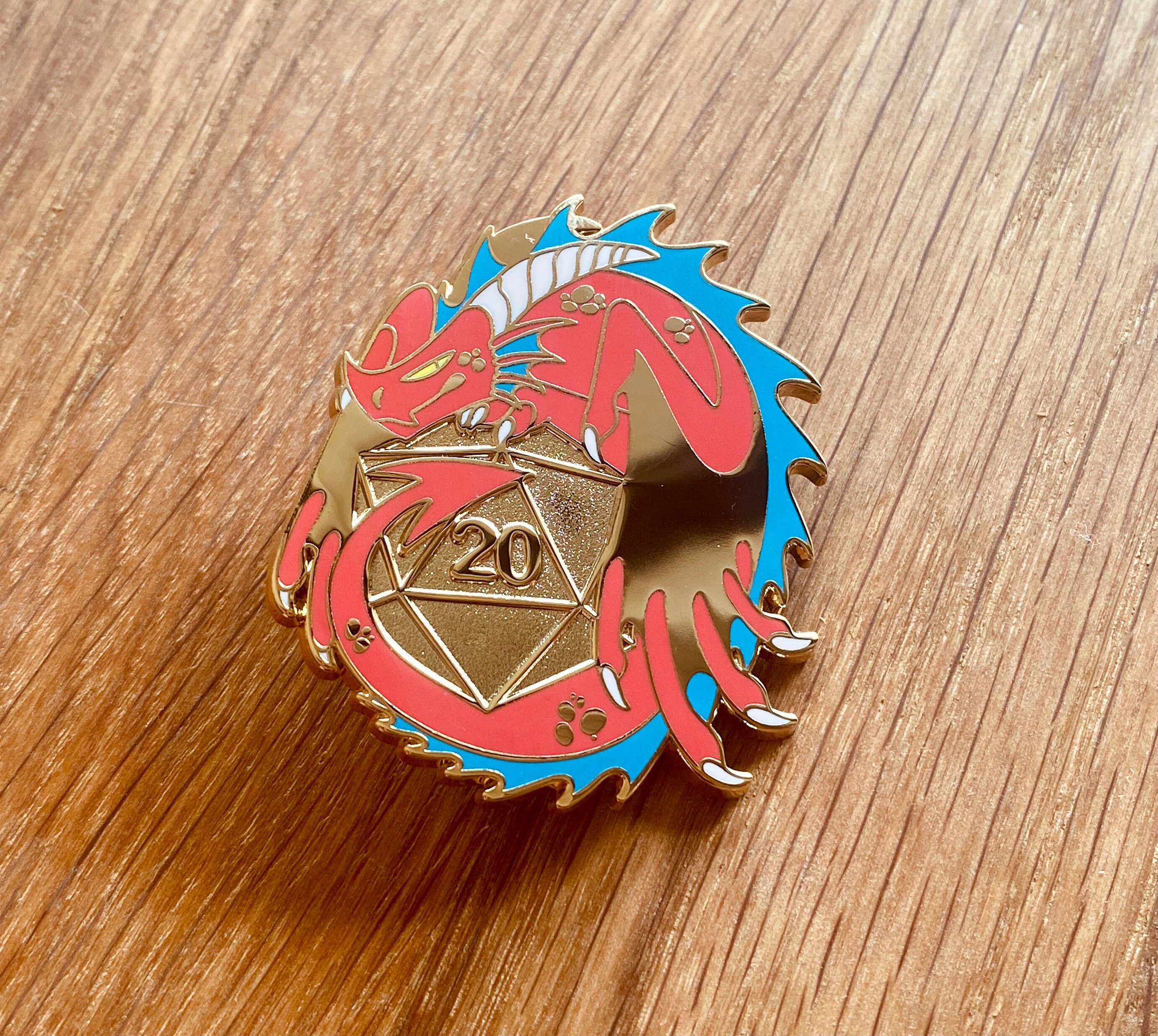 D20 Dragon [ENAMEL PIN] - Etsy