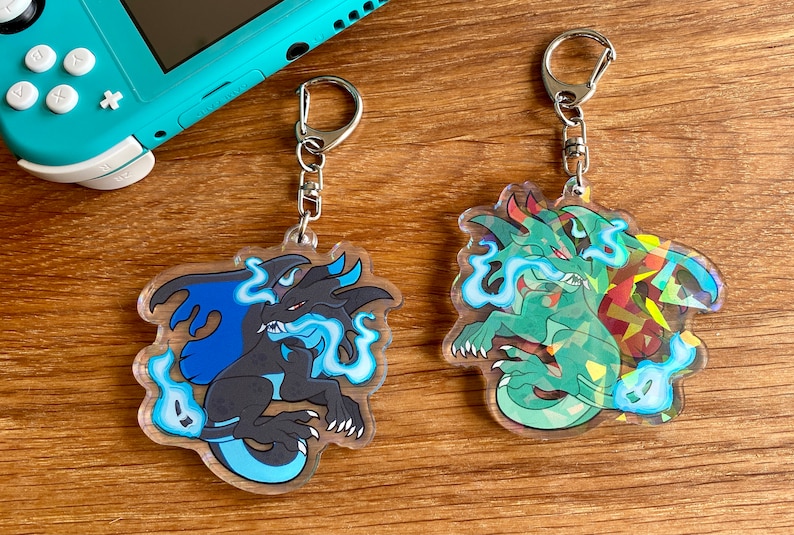 Pokemon: Mega Charizard X&Y [CHARM + STICKER] - Etsy