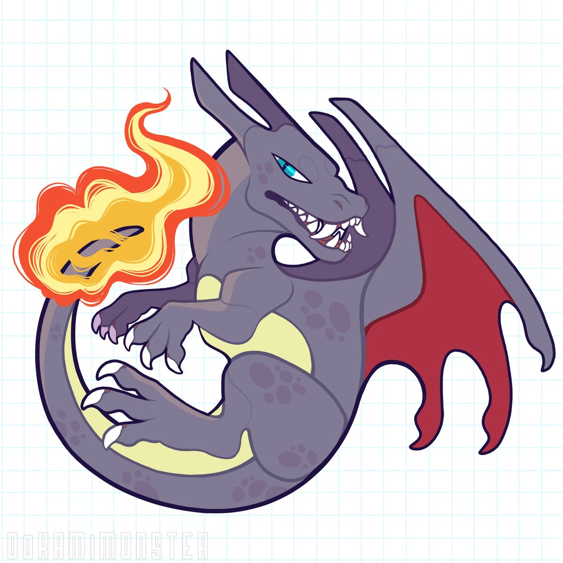 Pokemon: Charizard CHARM STICKER - Etsy