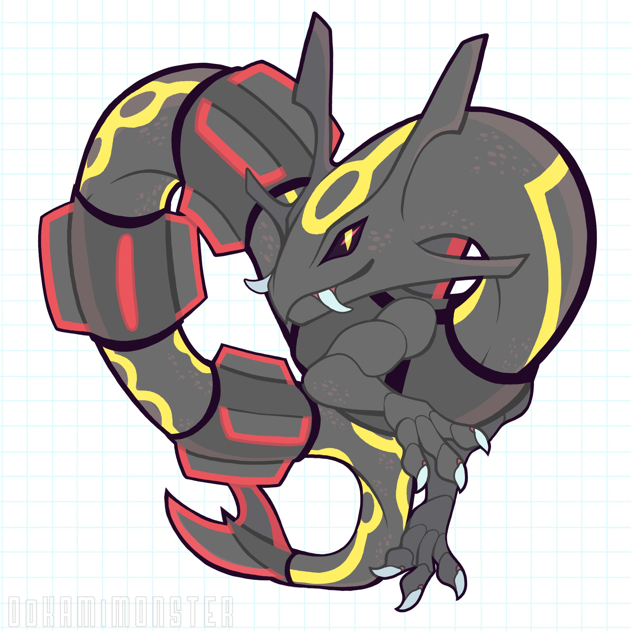 Pokemon: Rayquaza CHARM STICKER - Etsy