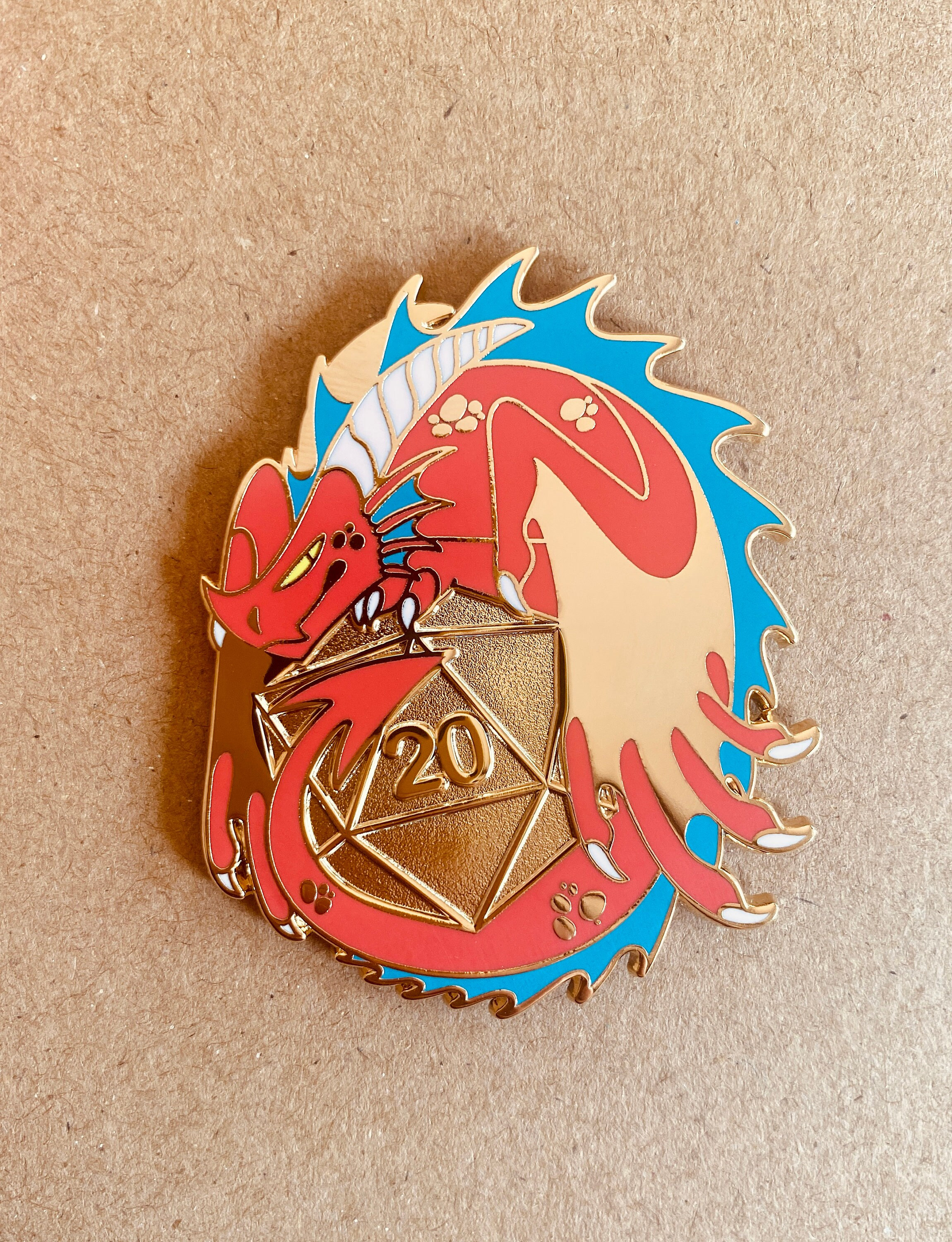 D20 Dragon [ENAMEL PIN] - Etsy