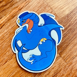 Pokemon: Garchomp [CHARM + STICKER] - Etsy