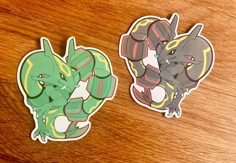 Pokemon: Rayquaza CHARM STICKER - Etsy