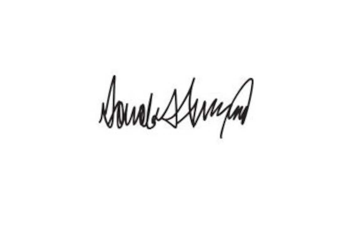 Donald Trump's Signature - Available for Digital Download - Etsy