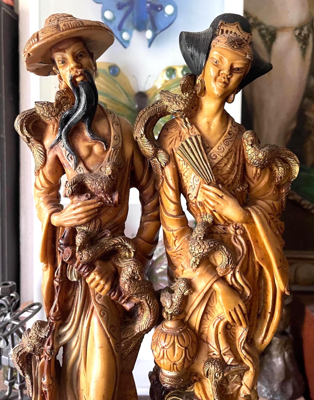 Stylish Set Oriental Traditional Statues Set - Etsy UK