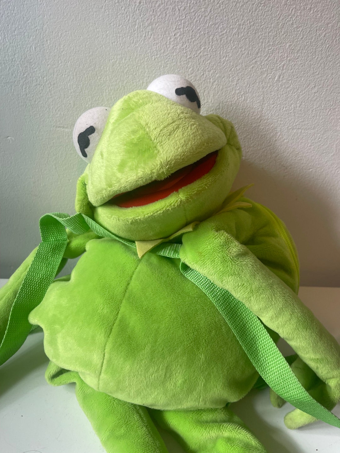 Large Kermit the Frog 30 the Disney Store Muppet Backpack Rucksack ...