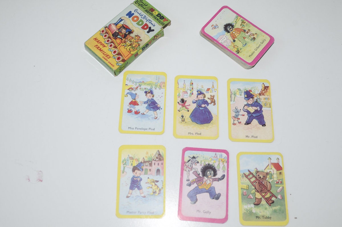 Vintage Enid Blyton's Noddy Happy Family Game Cards by Sampson Low - Etsy