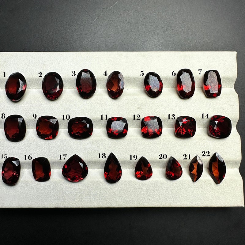 Faceted Garnet - Etsy